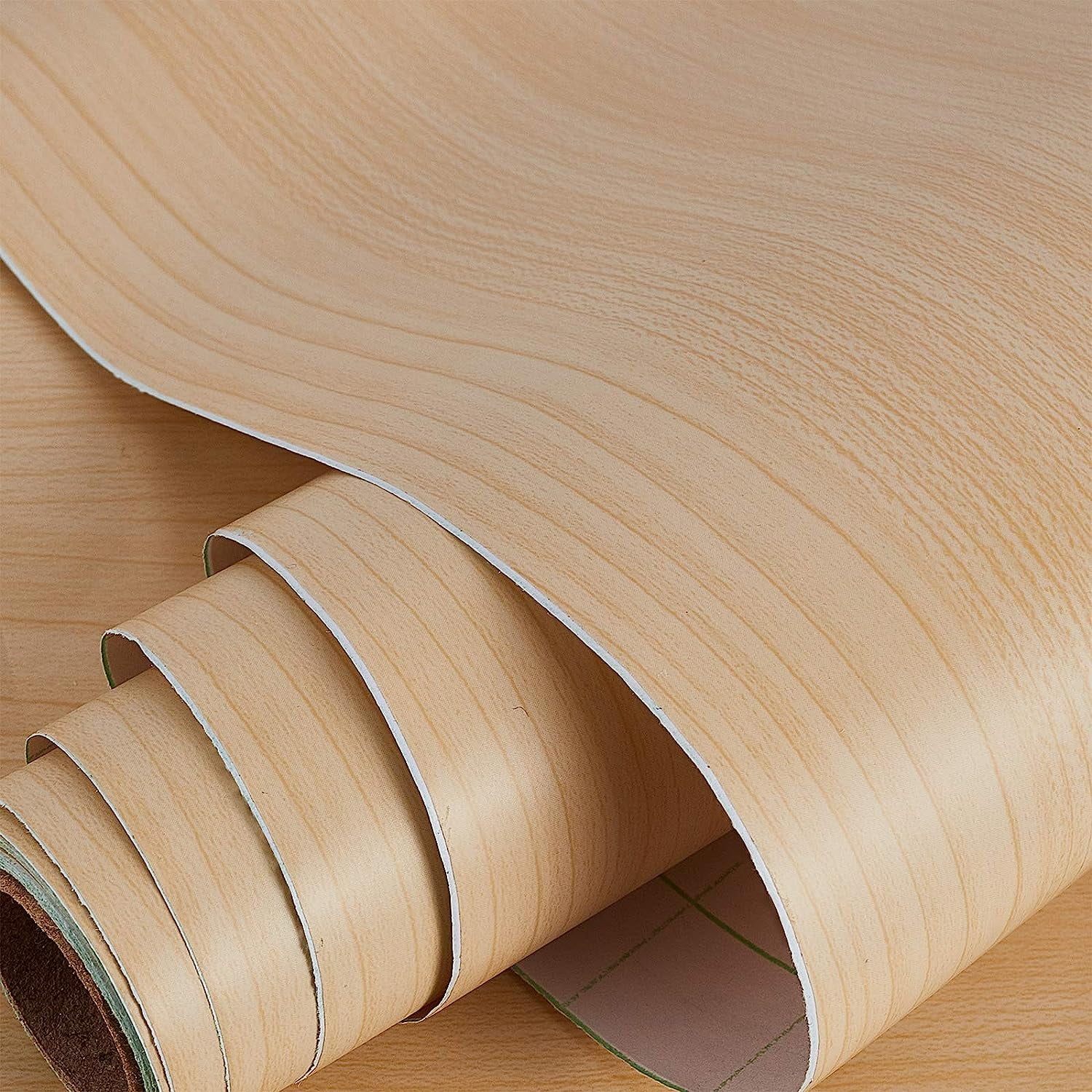 1Roll Self-Adhesive Wood Grain Contact Paper Wall Stickers for Shelf ...