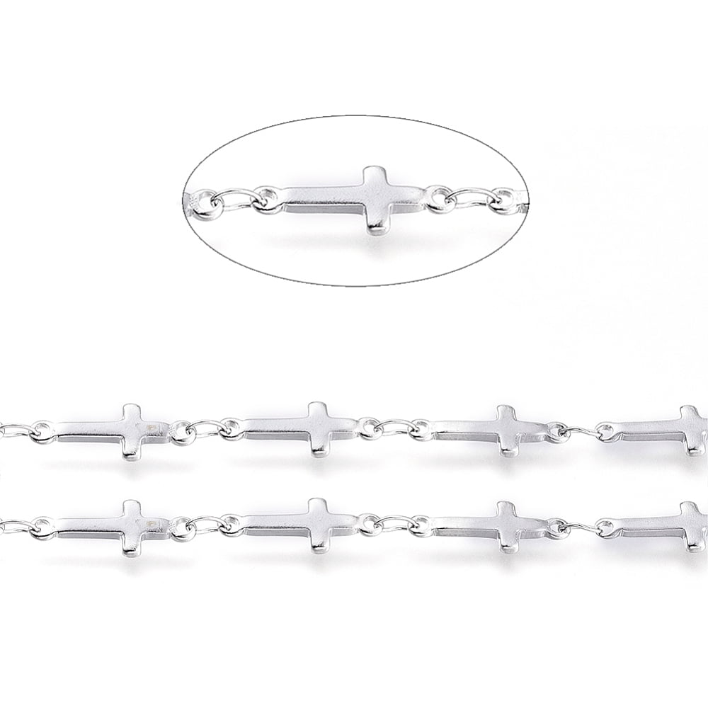 1Roll Tarnish Resistant 304 Stainless Steel Link Chains Soldered with ...