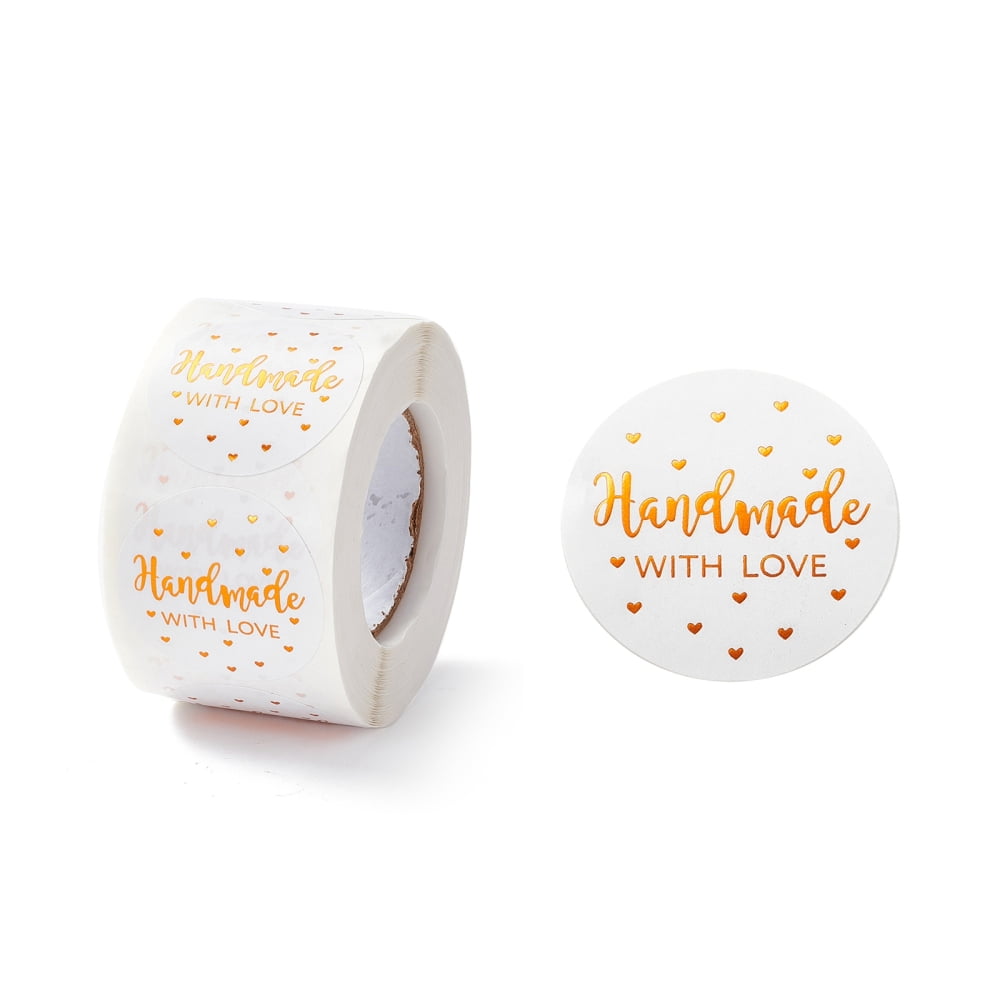 1Roll Thank You Stickers Roll Flat Round Paper Gift Tag Stickers ...