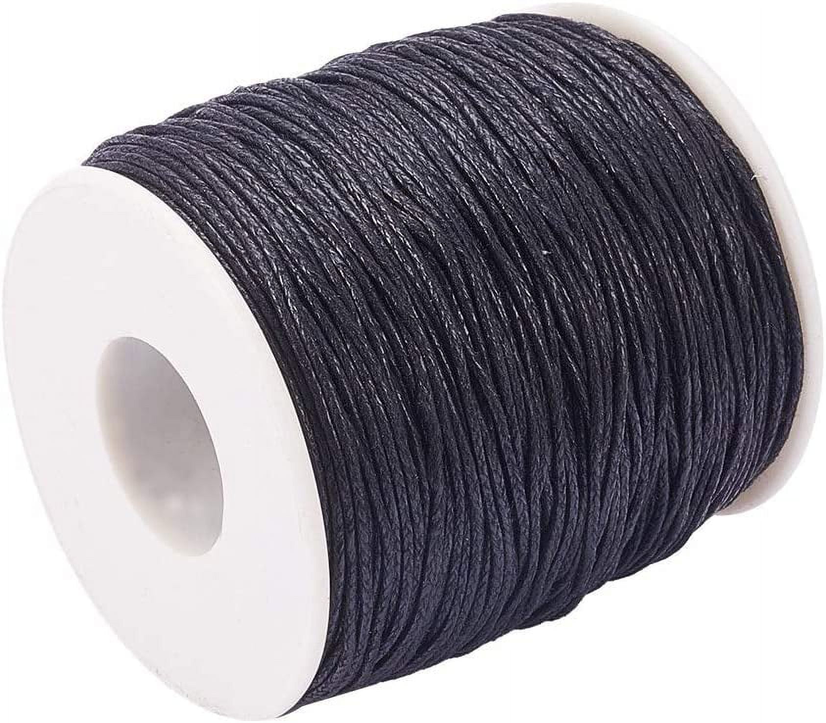 1Roll Waxed Cotton Thread Cords Black 1mm about 100yards/roll - Walmart.com
