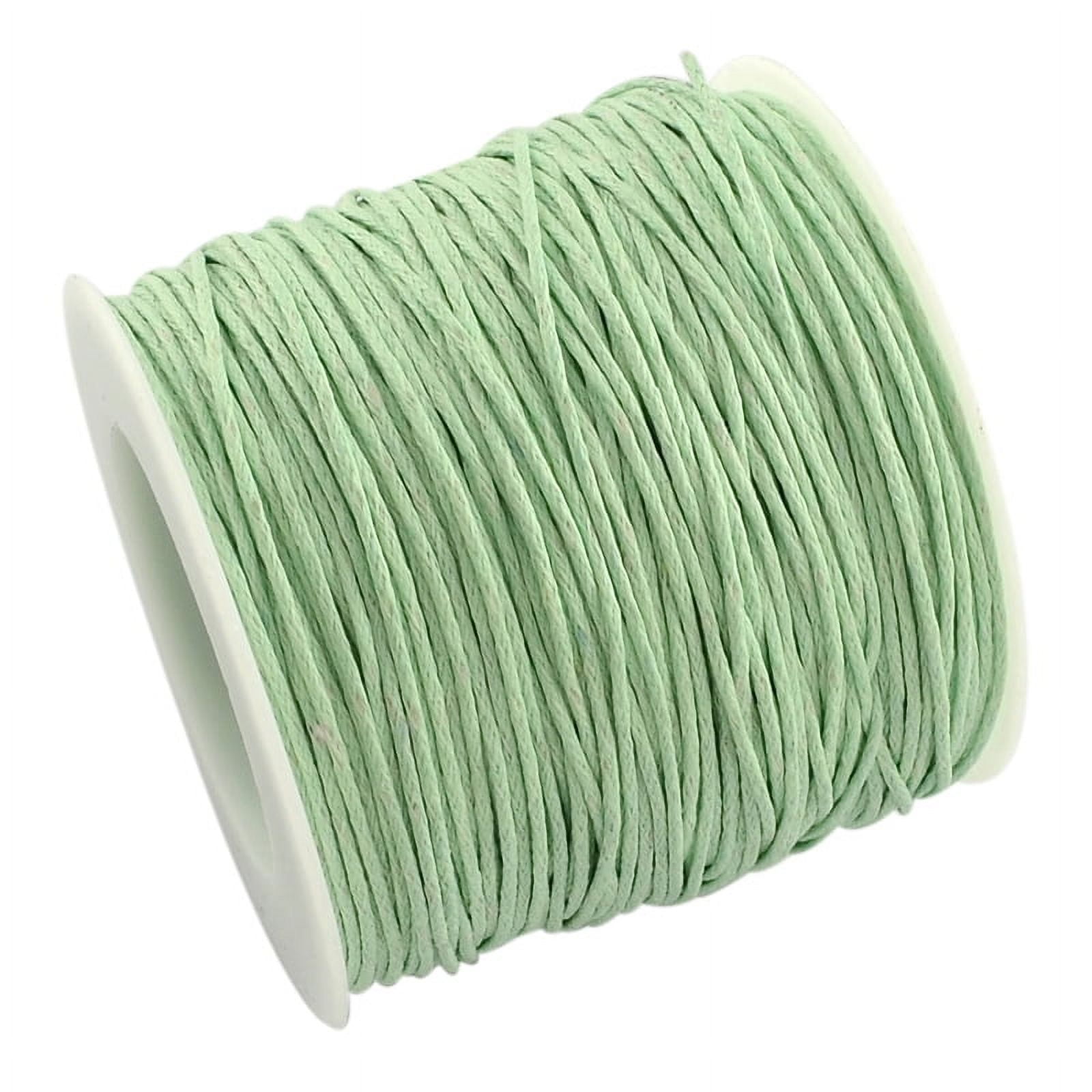 1Roll Waxed Cotton Thread Cords Pale Green 1mm 10.93 yards(10m)/roll ...