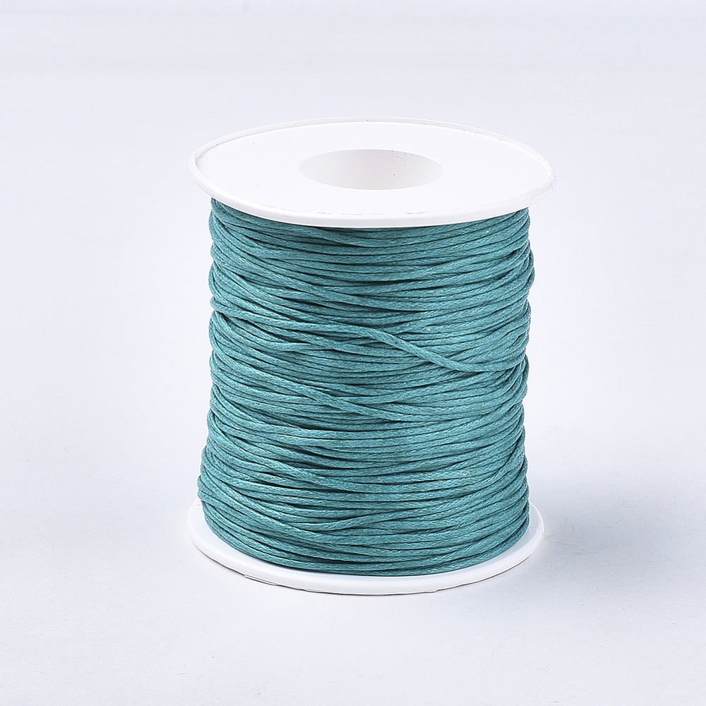 1Roll Waxed Cotton Thread Cords Teal 1mm about 10.93 yards(10m)/roll ...