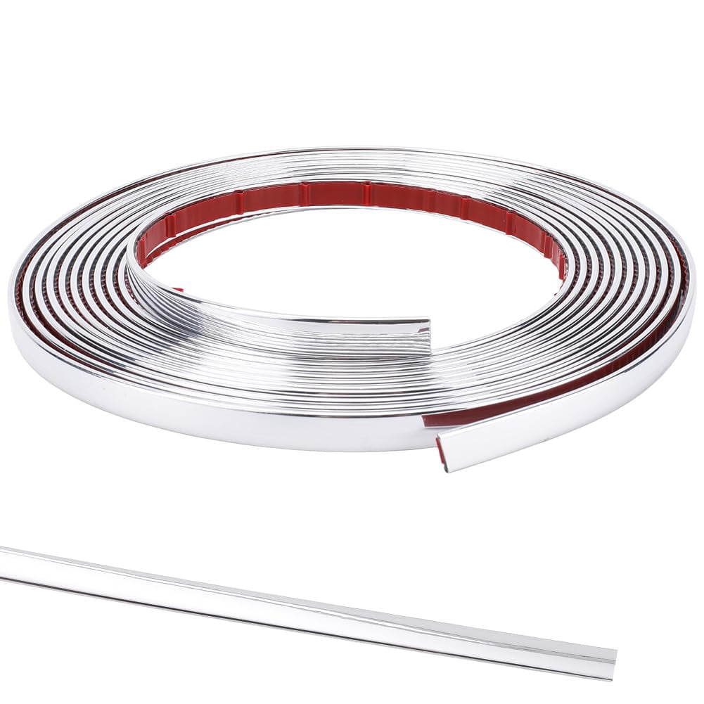 1Rolls 5m x 10mm Silver Flexible Molding Trim Peel and Stick Self ...