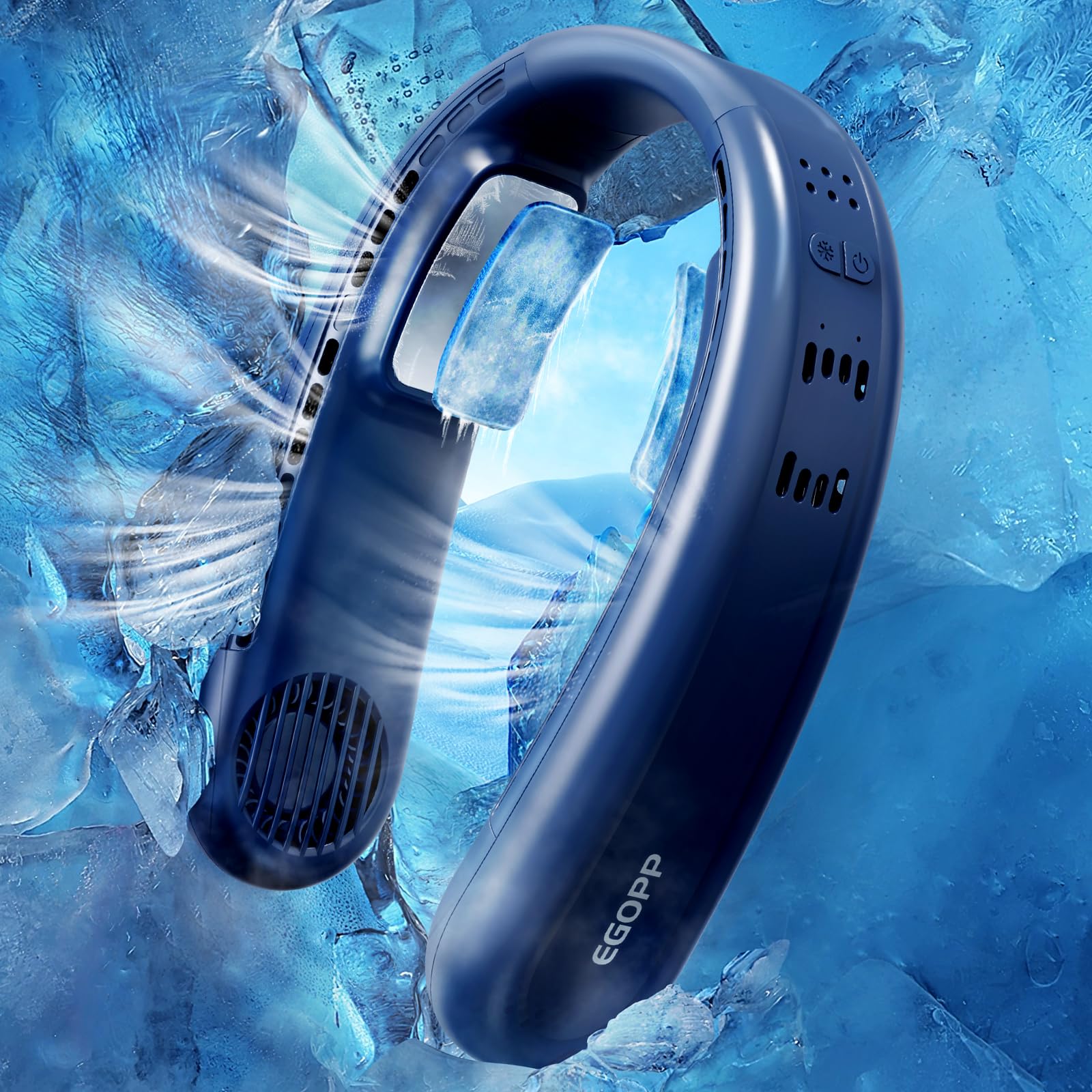 1S Cool Down 30°F Neck Fan with Double Coolers, 360° Surrounded ...