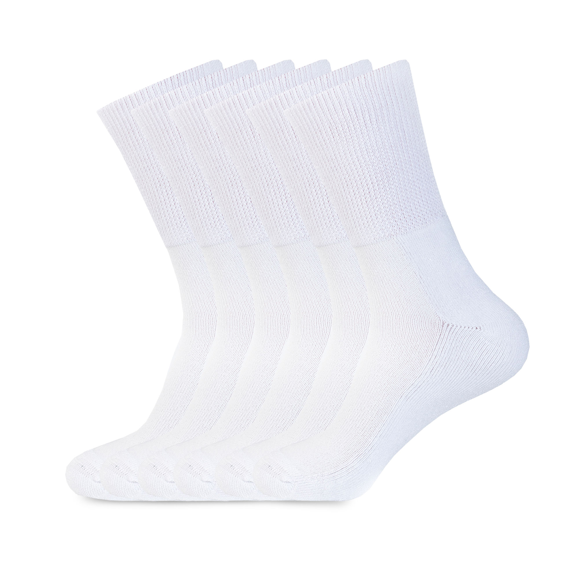 1SOCK2SOCK 6 Pack Diabetic Crew Socks, Therapeutic, Non-Binding ...