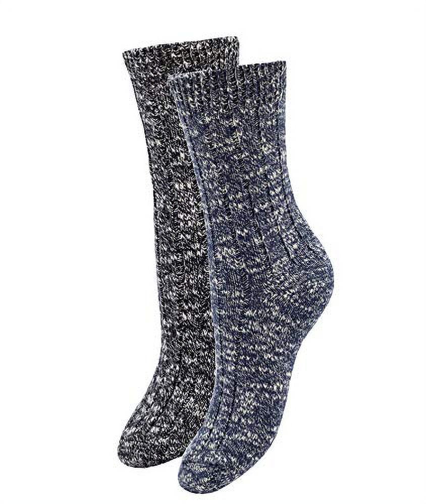 1SOCK2SOCK Women's Warm Cotton Socks 2 Pair Pack Cozy Outdoor Trail ...