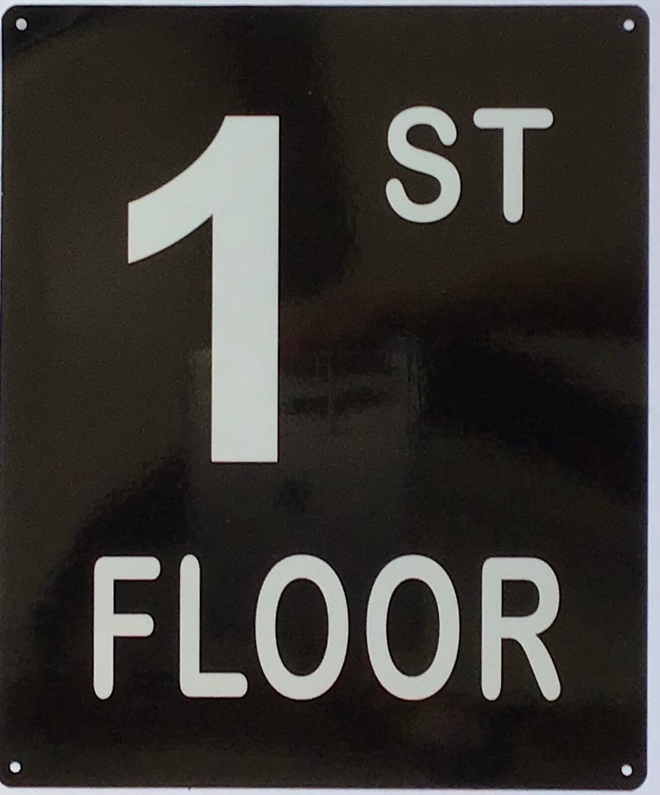 1ST FLOOR SIGN (10X12,Black Aluminum) -ref21422 - Walmart.com