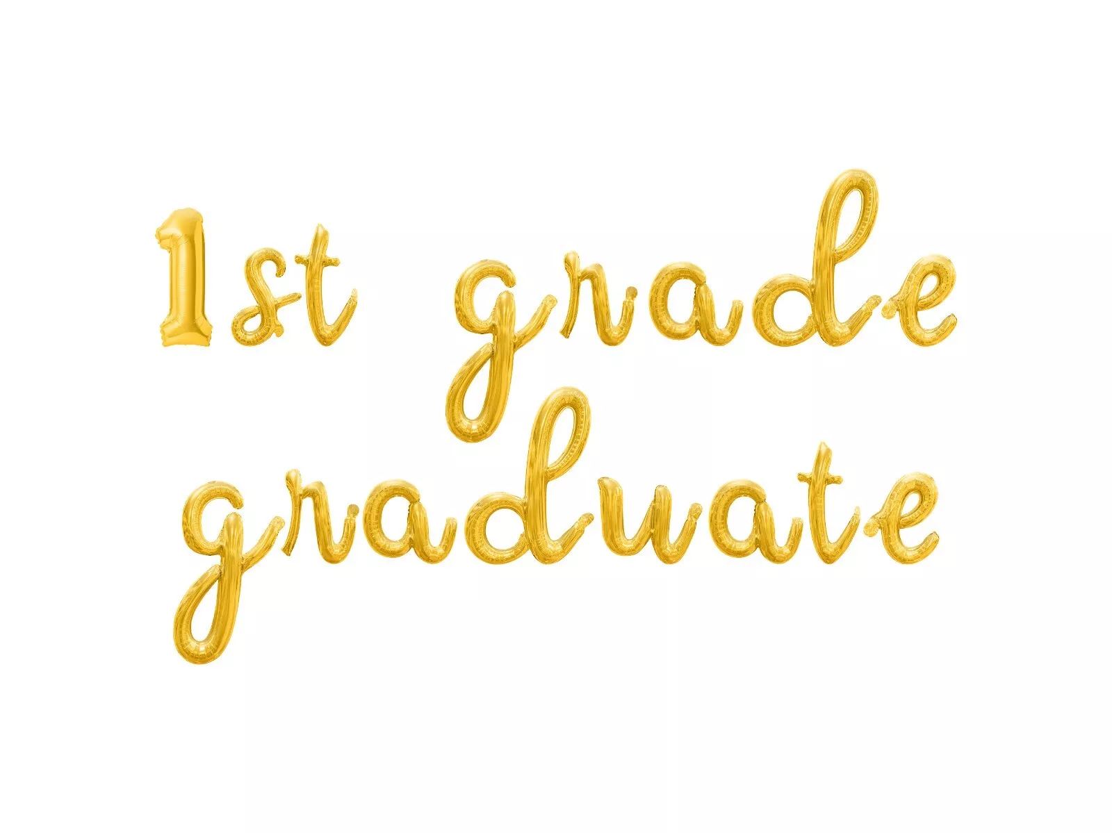 1ST GRADE GRADUATE Cursive Letter Balloon Banner - Graduation Day Party ...