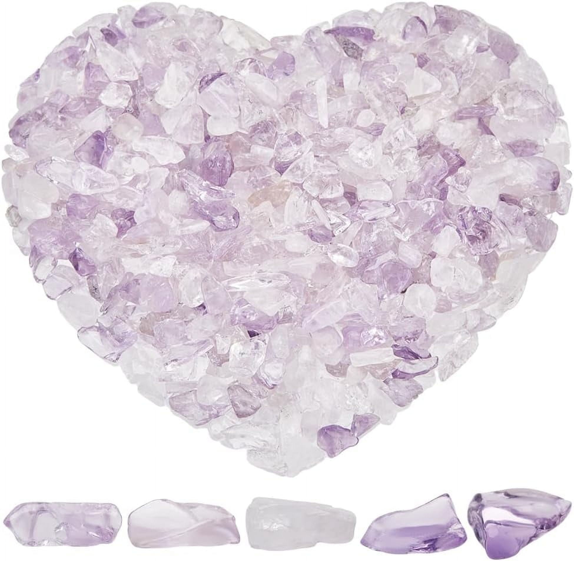 1Set 1.1 Lb/500g Amethyst Stone Chips Crushed Crystal Chips and ...