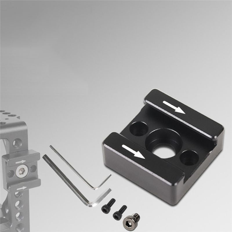 1Set 1/4 Thread Cold Hot Shoe Mount Adapter for DSLR Camera Cage Rig ...