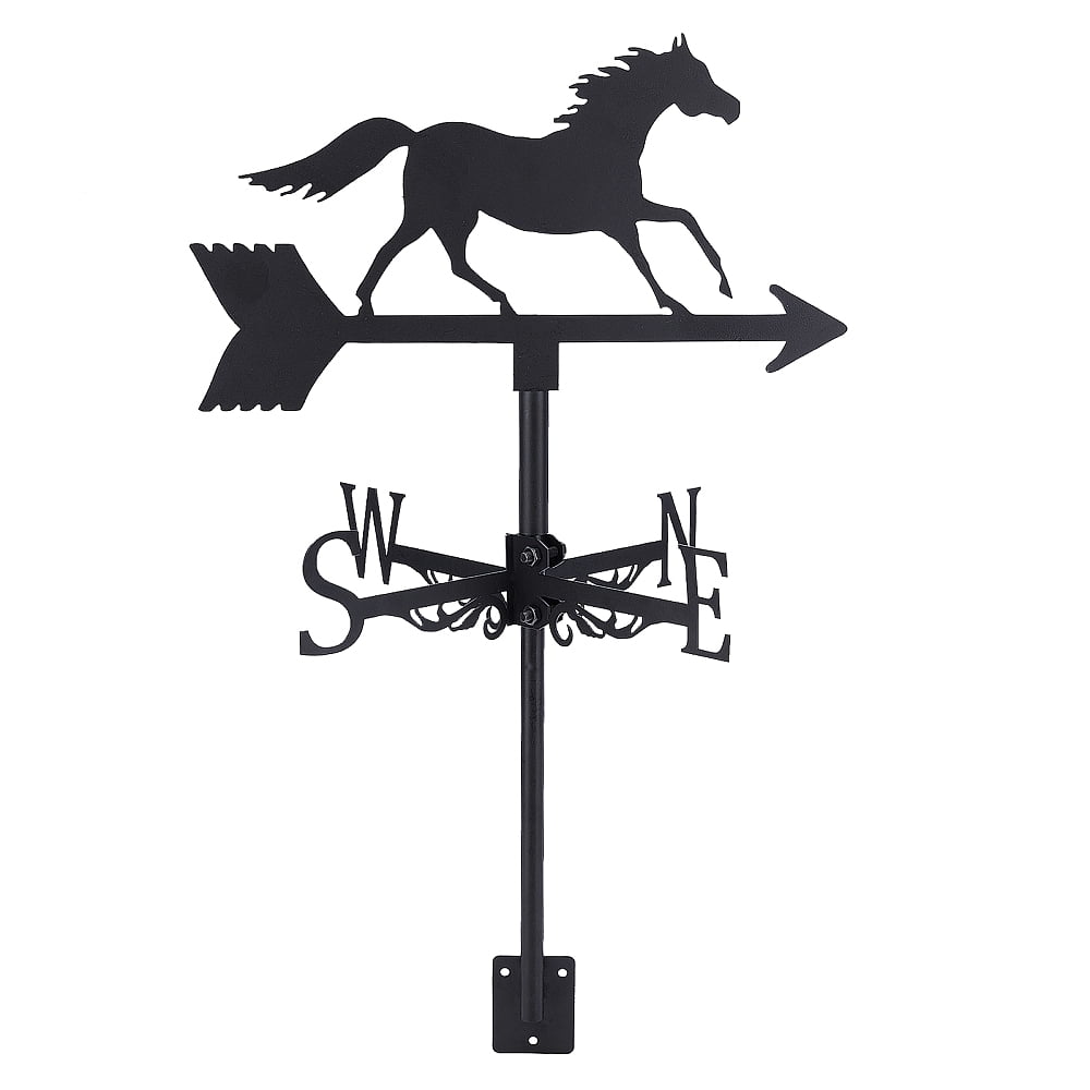 1Set 1 PCS Weathercock Galloping Horse Ornament Wind Vane Weathervanes ...