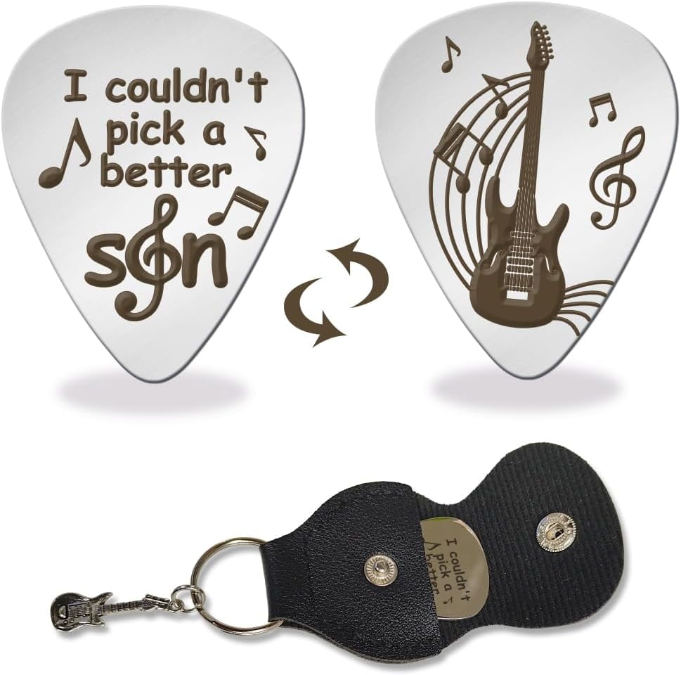 1Set 1 Pc Stainless Steel Guitar Pick I Couldn't Pick a Better Son ...