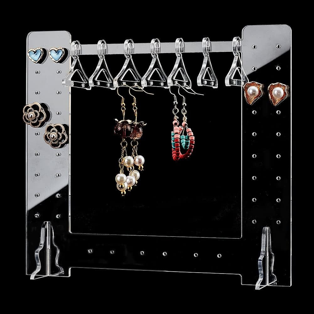 1Set 1 Set Transparent Acrylic Earring Display Stands Cloth Hanger ...