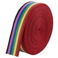 1Set 10 Yards Candy Color Polycotton Ribbon Rainbow Striped Ribbon Bag ...