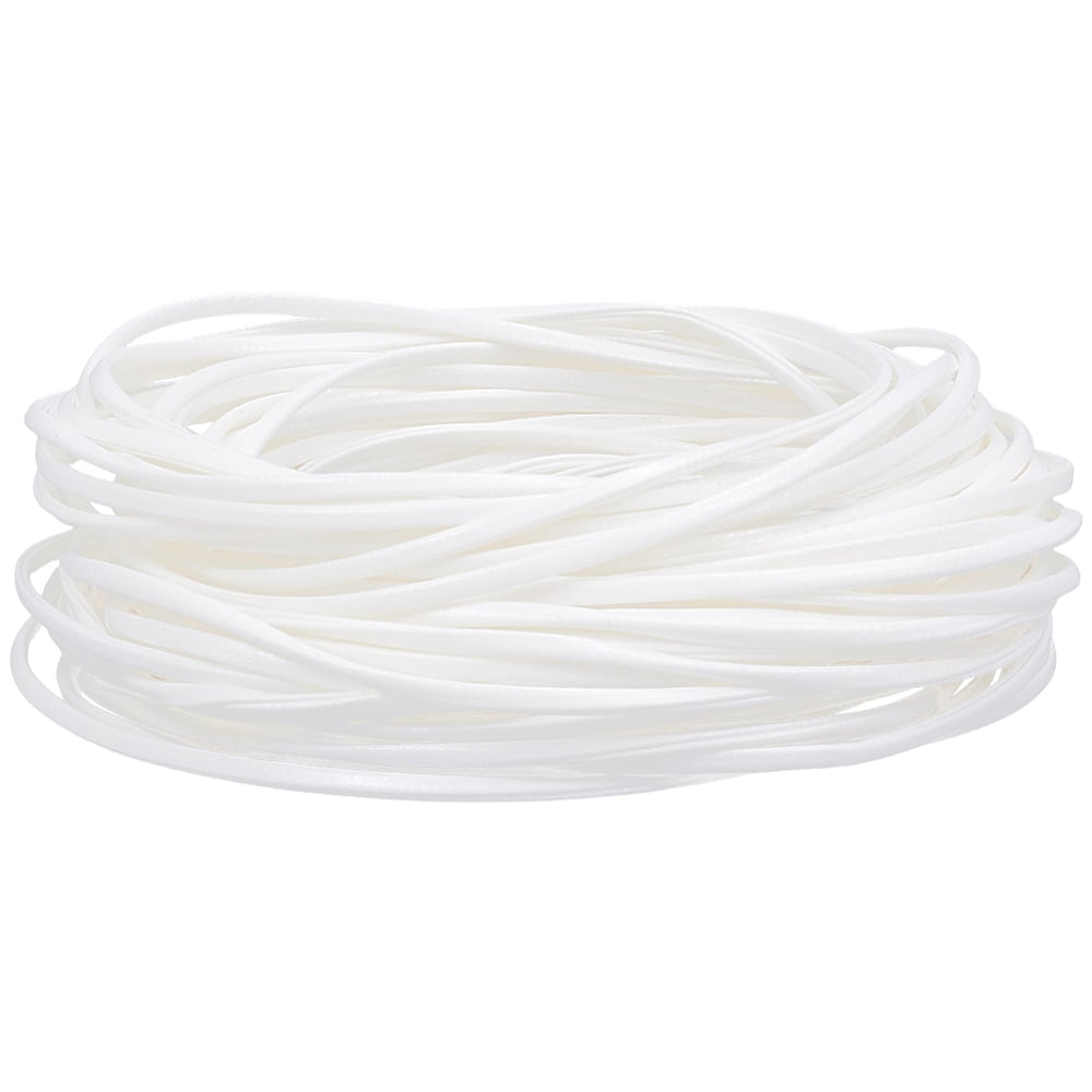 1Set 10M Folding PU Leather Cord Flat White 2x1mm about 10.94 Yards(10m ...