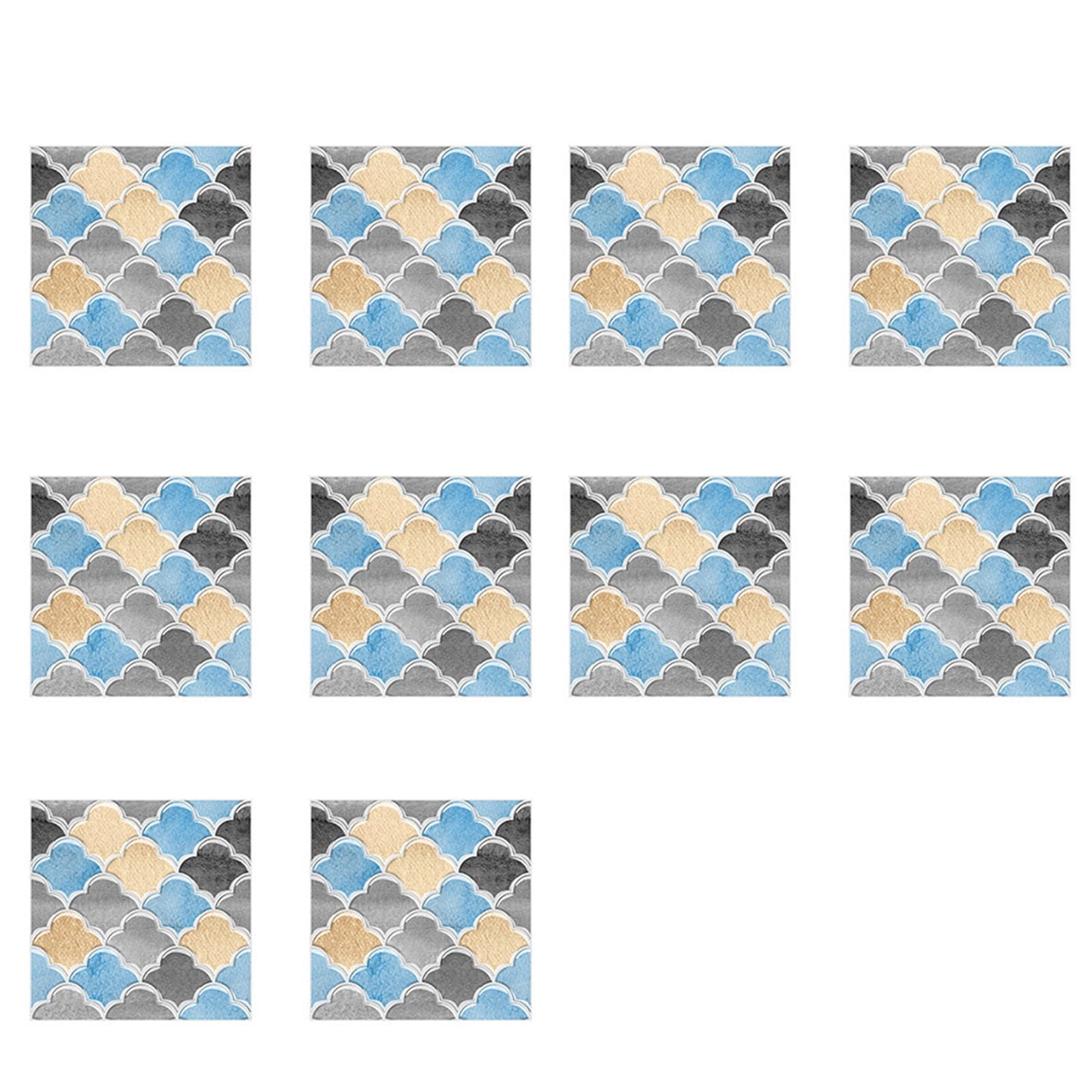 1Set 10PC Self Adhesive Tile 3D Sticker Kitchen Bathroom Wall Sticker ...