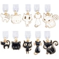 1Set 10Pcs Plastic Mobile Dustproof Plugs with Alloy Enamel Pendants ...