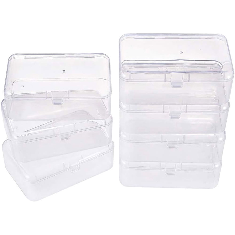 1Set 12 Pack 3.5x2.4x1.2 Inches Rectangular Clear Plastic Bead Storage ...