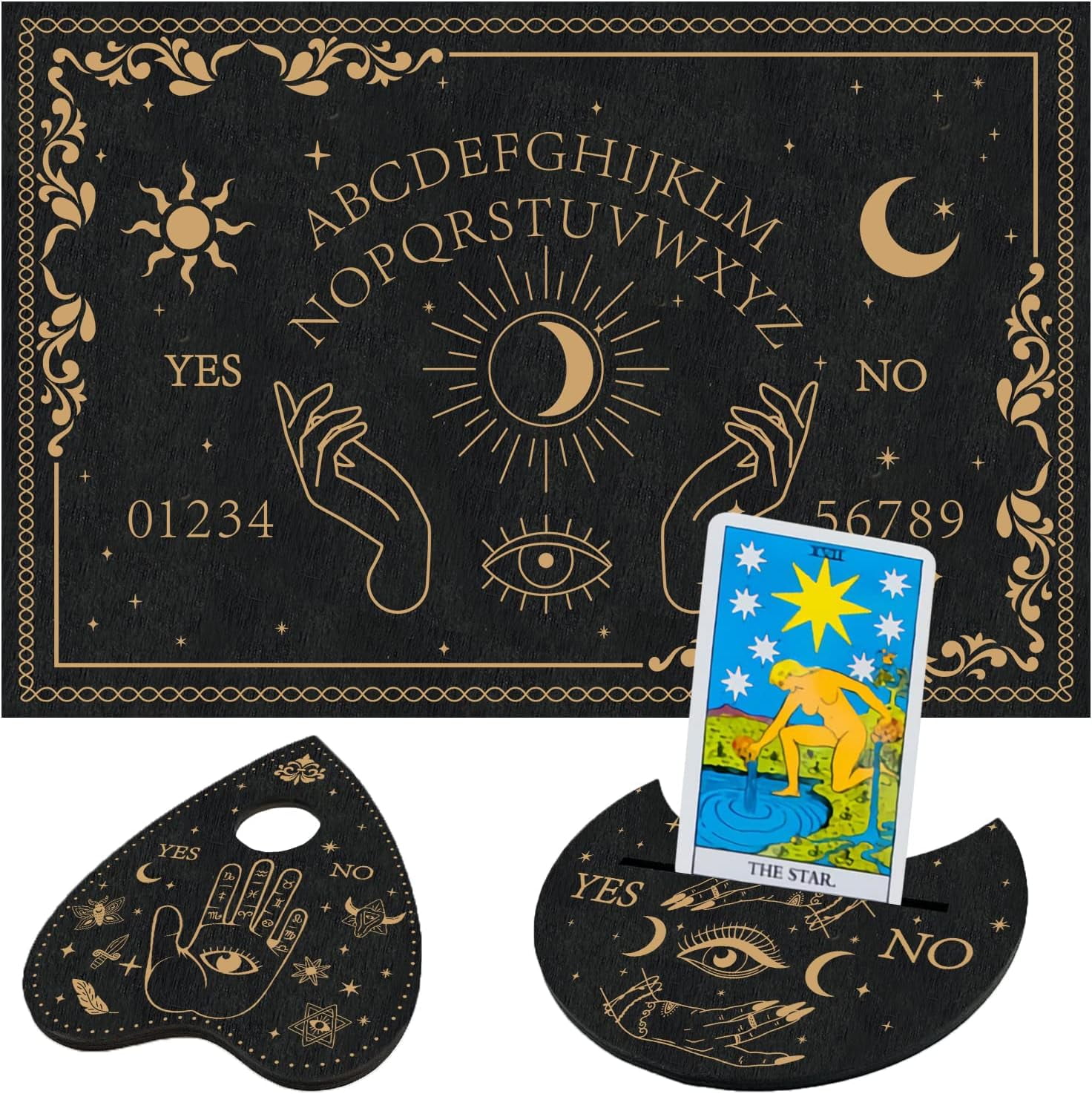 1Set 12x8 Wood Spirit Board Kit Talking Boards Pendulum Board ...