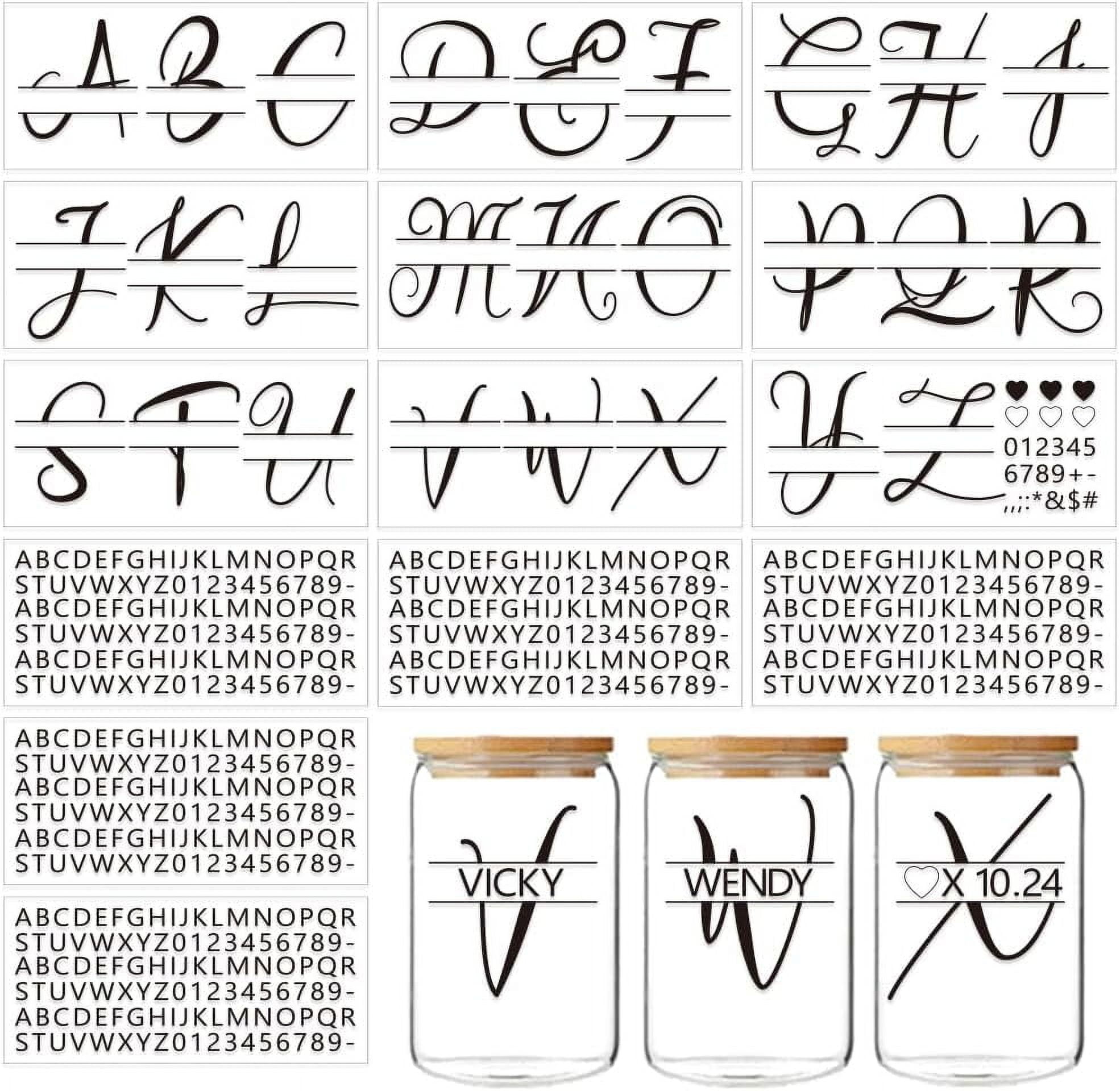 1Set 14 Sheets UV DTF Cup Wraps Sticker Letter A~Z UV DTF Cup Wrap for ...