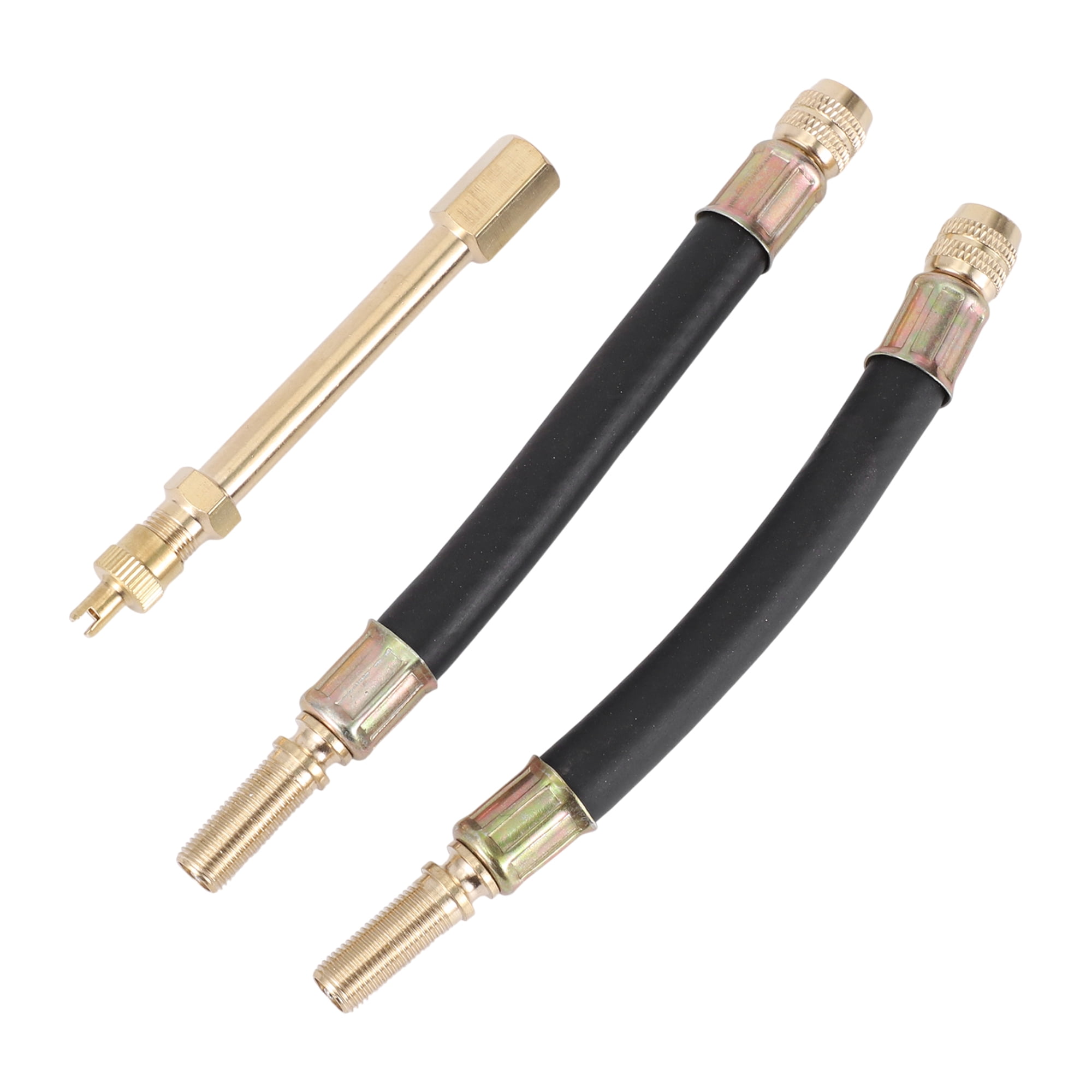 1Set 180 Degree Copper Tire Valve Extension with Flexible Plastic 140mm Tyre Valve Inflation ...