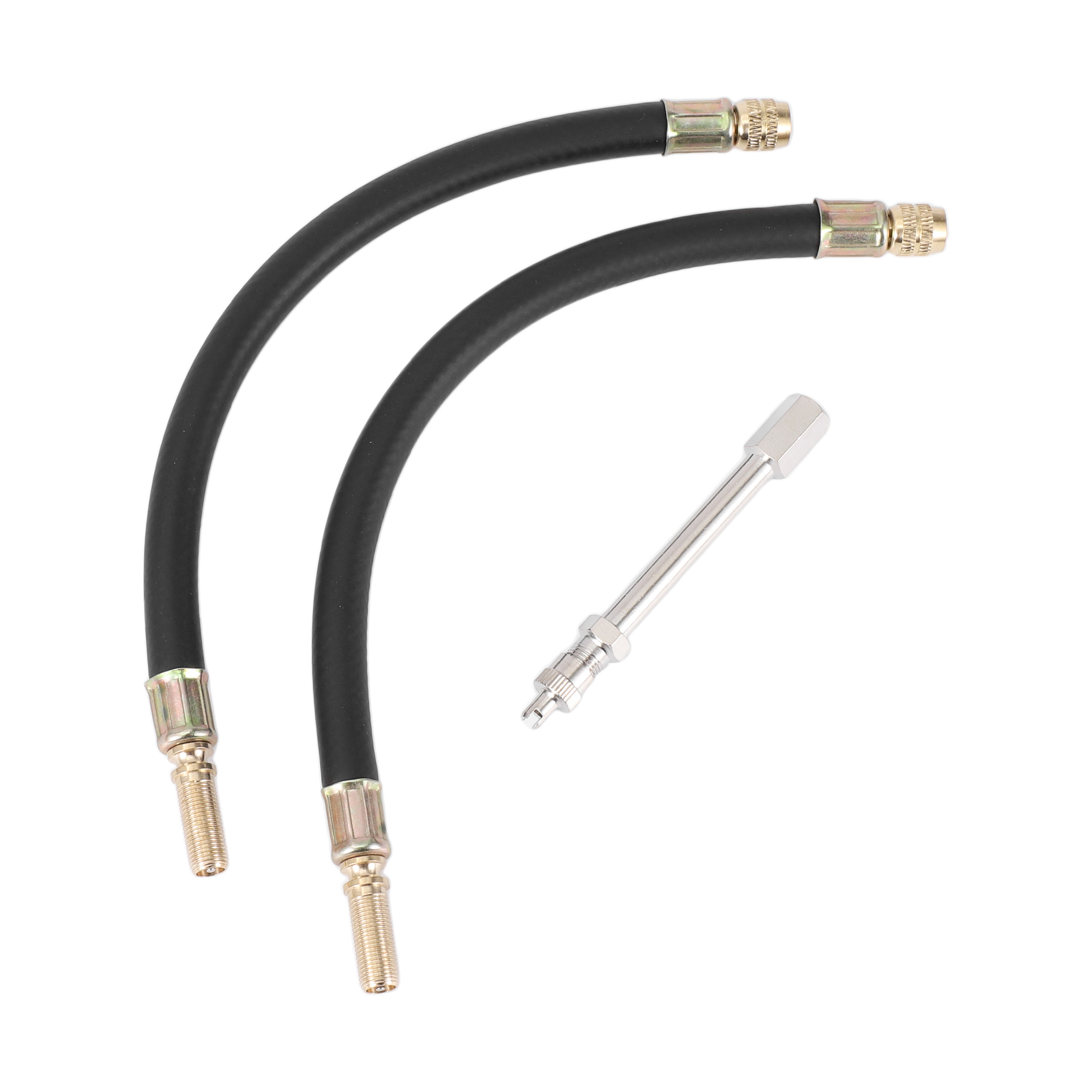 1Set 180 Degree Copper Tire Valve Extension with Flexible Plastic 250mm ...