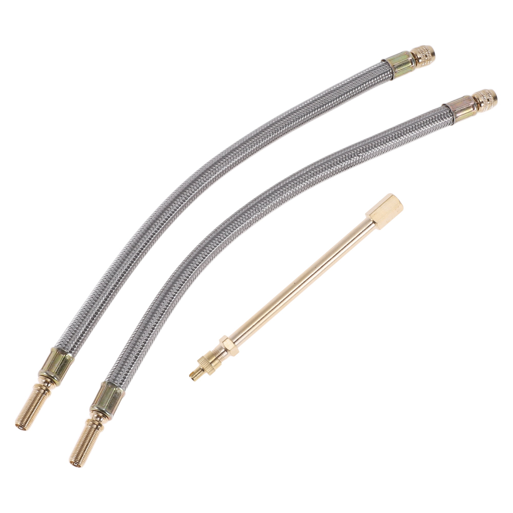 1Set 180 Dergee Copper Tire Valve Extension with Flexible Stainless ...