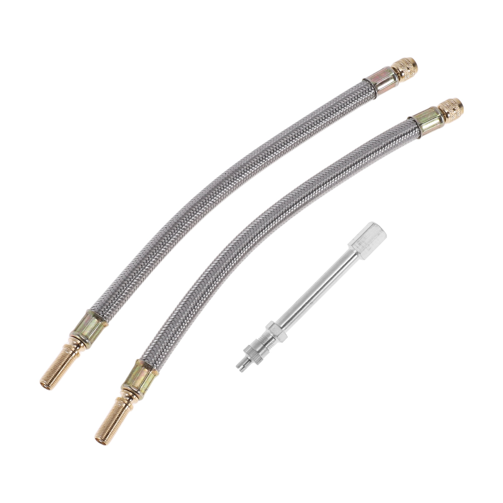 1Set 180 Dergee Copper Tire Valve Extension with Universal Stainless ...