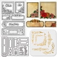 1Set 1Pc Geometric Theme Carbon Steel Cutting Dies Stencils 1Pc PET ...