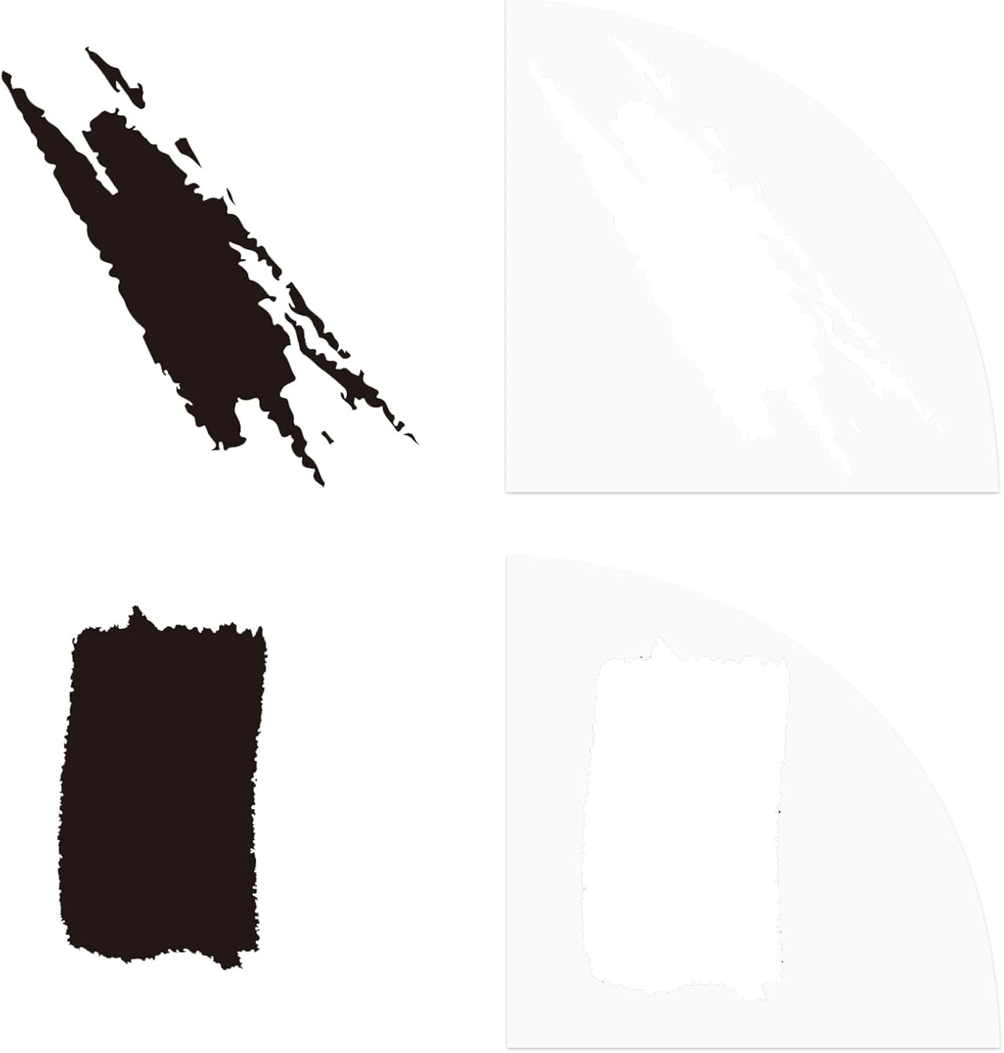 1Set 2 Pcs Graffiti Acrylic Sleeve Stencil Plastic Painting Stencil ...