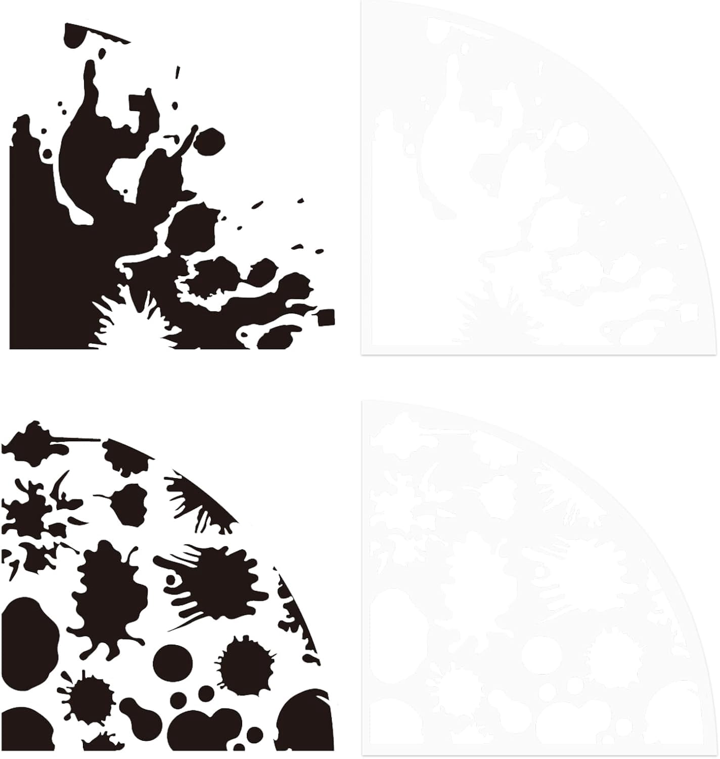 1Set 2 Pcs The Stain Acrylic Sleeve Stencil Plastic Painting Stencil ...