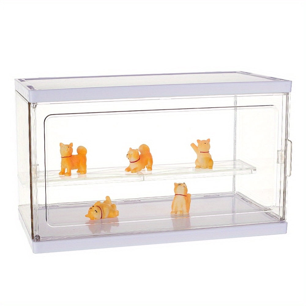 1Set 2 Tier Acrylic Display Case Assemble Countertop Acrylic Boxes ...