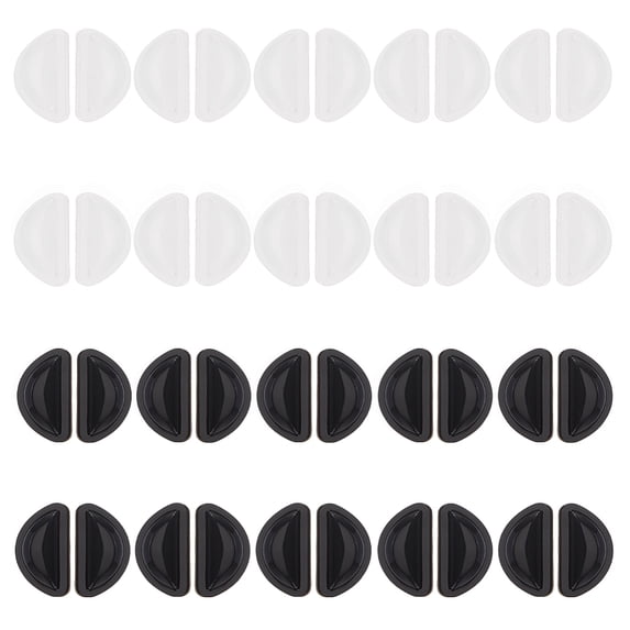 1Set 20 Pairs 2 Colors Silicone Eyeglass Nose Pads for Glasses ...