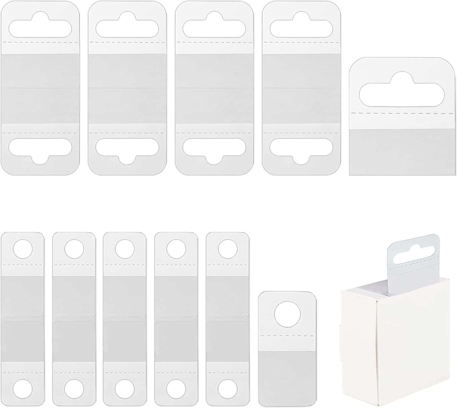 1Set 200 Pcs 2 Styles Transparent Self Adhesive Hang Tabs Display Tabs ...
