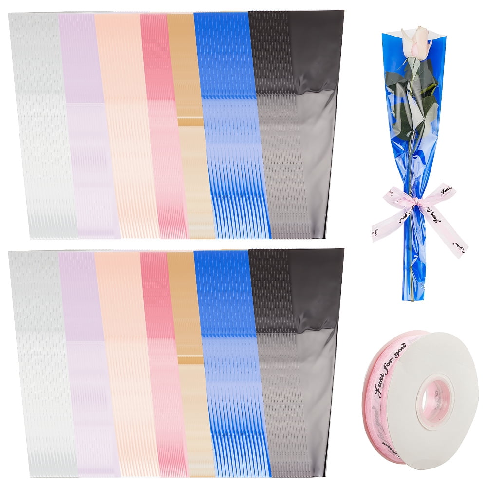 1Set 210Pcs 7 Colors Plastic Flower Bouquets Wrapping Packaging ...
