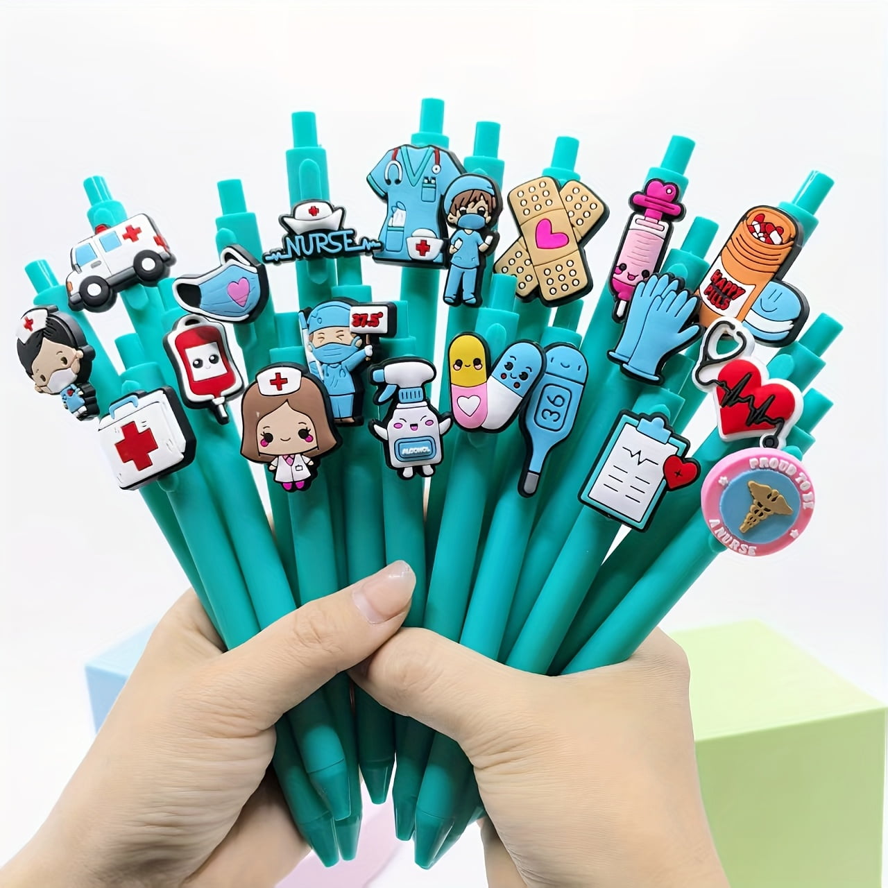 1Set(22pcs) Nurse Doctor Writing Gel Pens Medical Record Pen Nurses Day ...