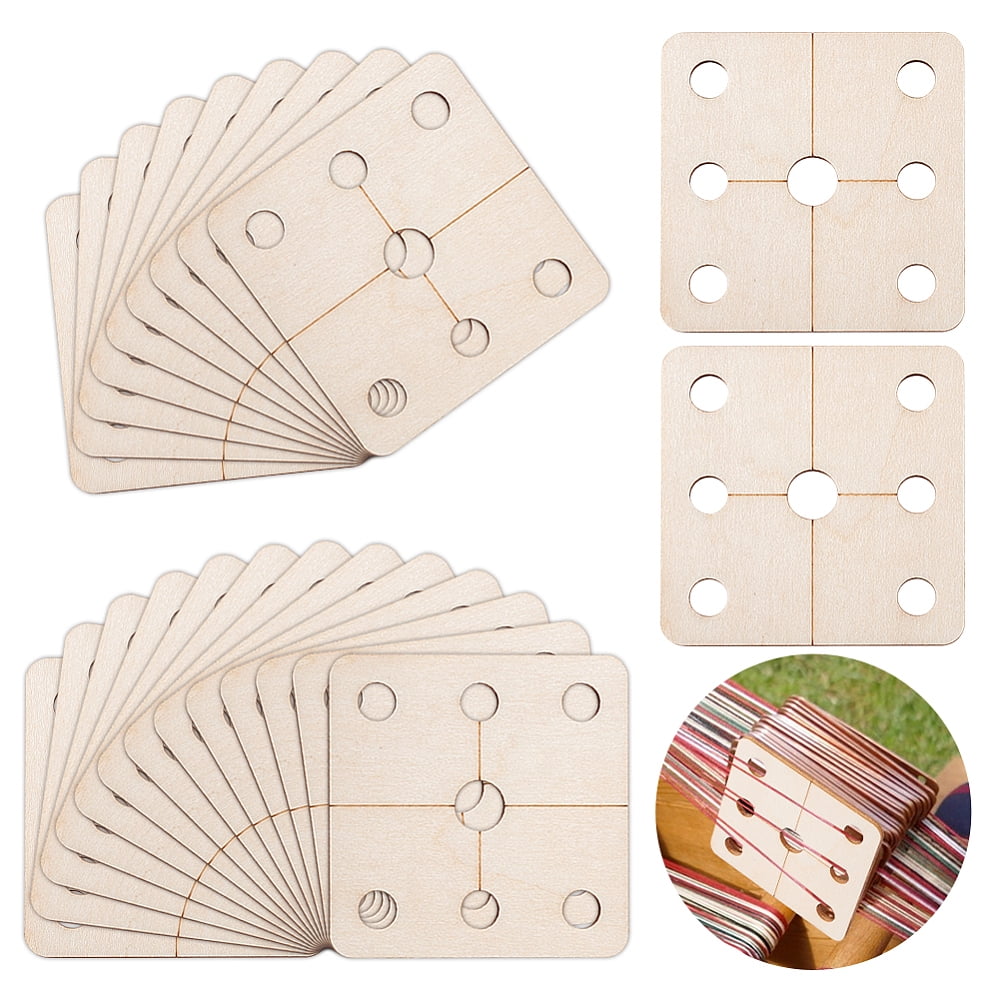 1Set 24Pcs Wood Tool for Knitting Loom Accessories Square PapayaWhip ...