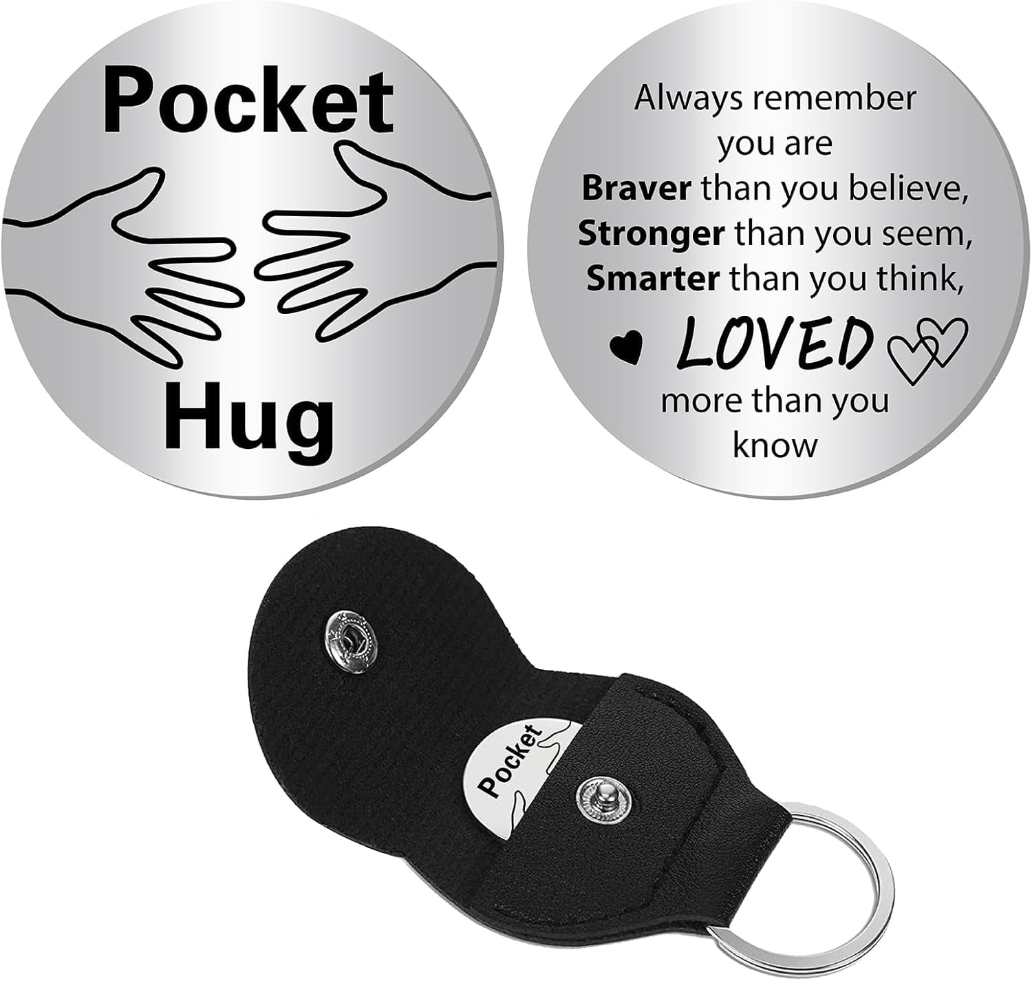 1Set 2Pcs 2 Style PU Leather Guitar Clip with Stainless Steel Ring for ...