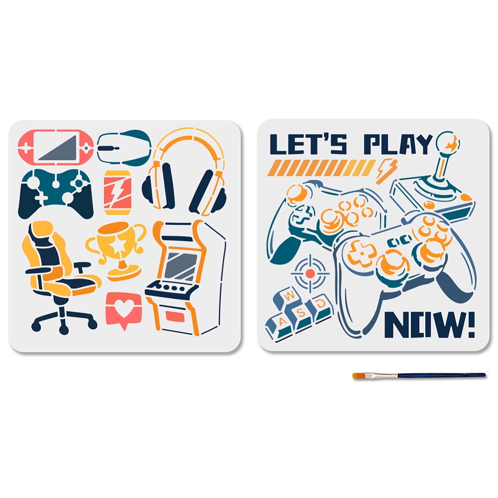 1Set 2Pcs 2 Styles PET Hollow Out Drawing Painting Stencils for DIY ...