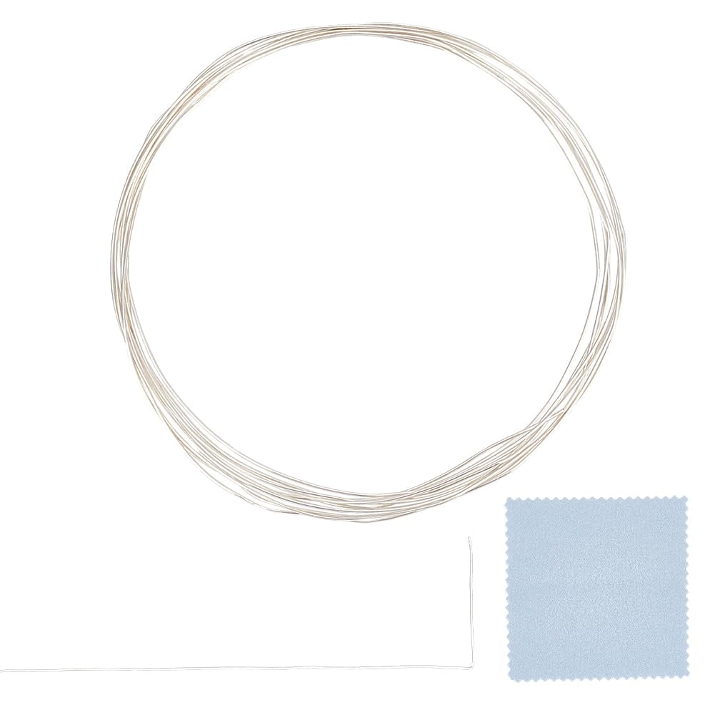 1Set 2m Half Hard 925 Sterling Silver Wire 0.4mm Round Making Jewelry ...