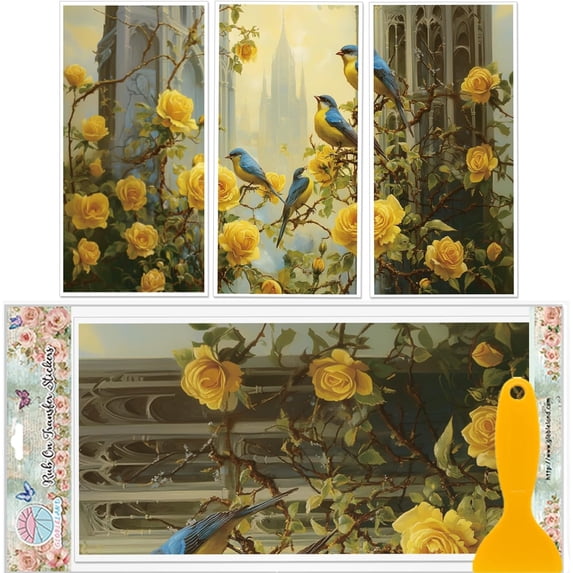 1Set 3 Sheets 3 Styles PVC Waterproof Decorative Stickers Self Adhesive ...