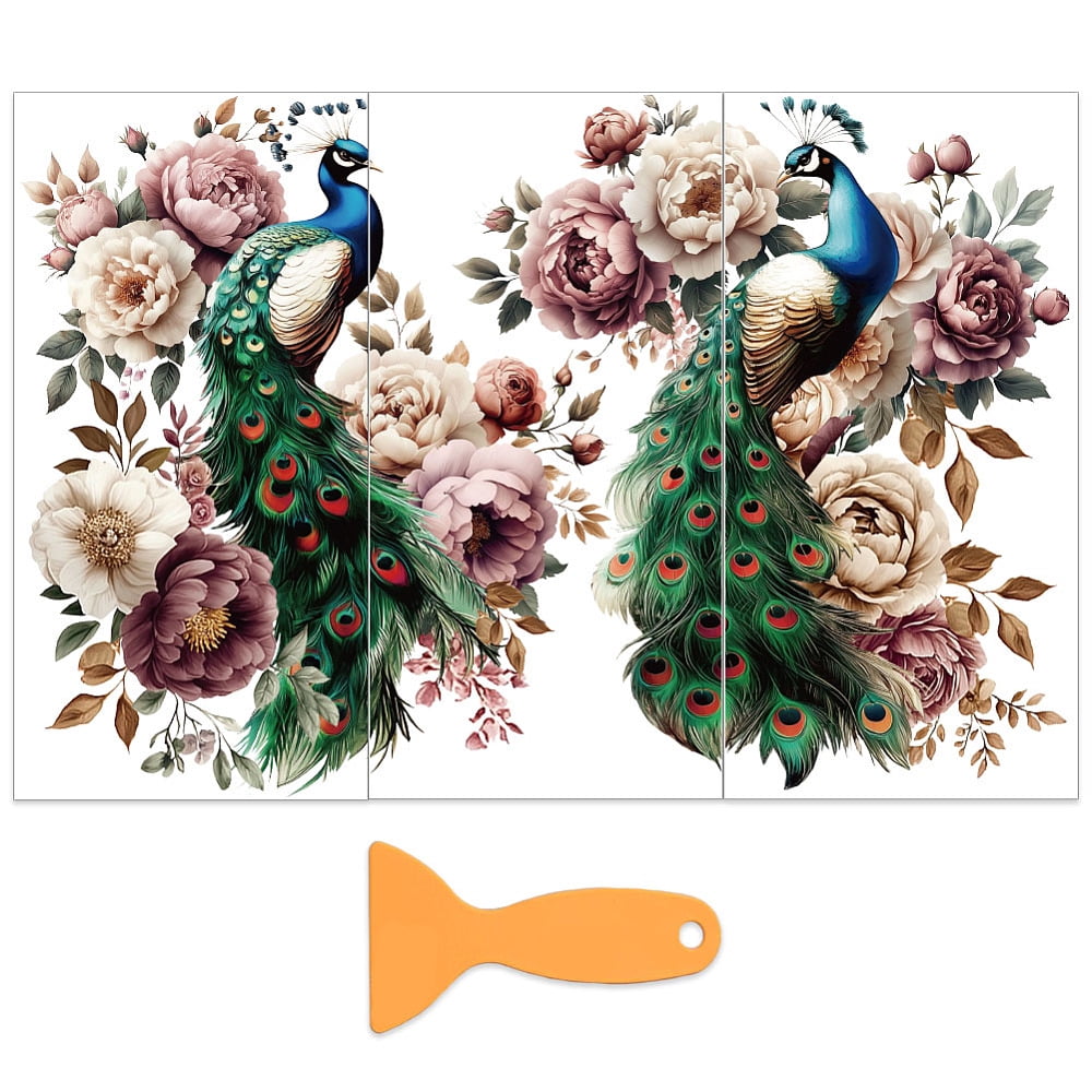 1Set 3 Sheets 3 Styles PVC Waterproof Decorative Stickers Self Adhesive ...