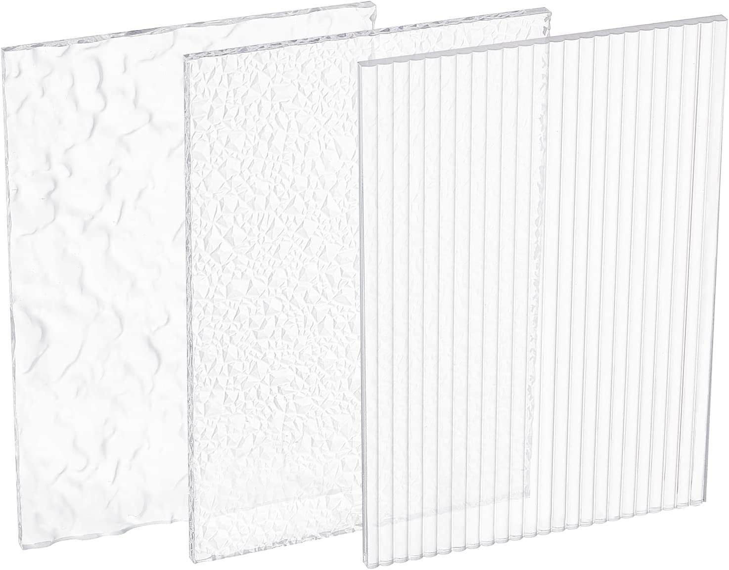 1Set 3 Styles Clear Acrylic Rectangle Display Board Reflective Display ...