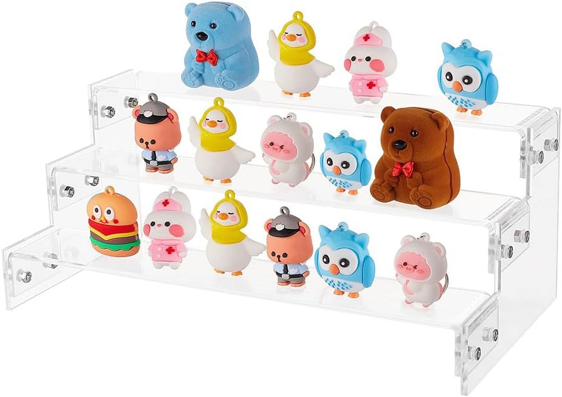 1Set 3-Tier Assembled Transparent Acrylic Minifigure Display Risers ...