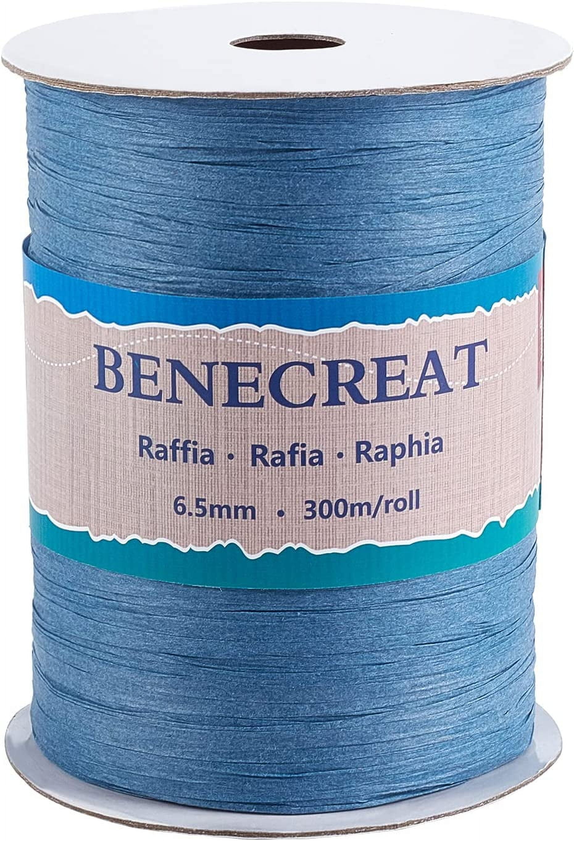 1Set 328 Yards Blue Raffia Ribbon Raffia Paper Craft Ribbon Packing ...