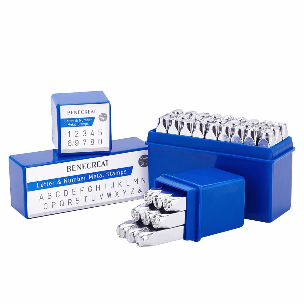 1Set 36 Pack 8mm Letter and Number Metal Punch Stamps Tool Case Hard ...
