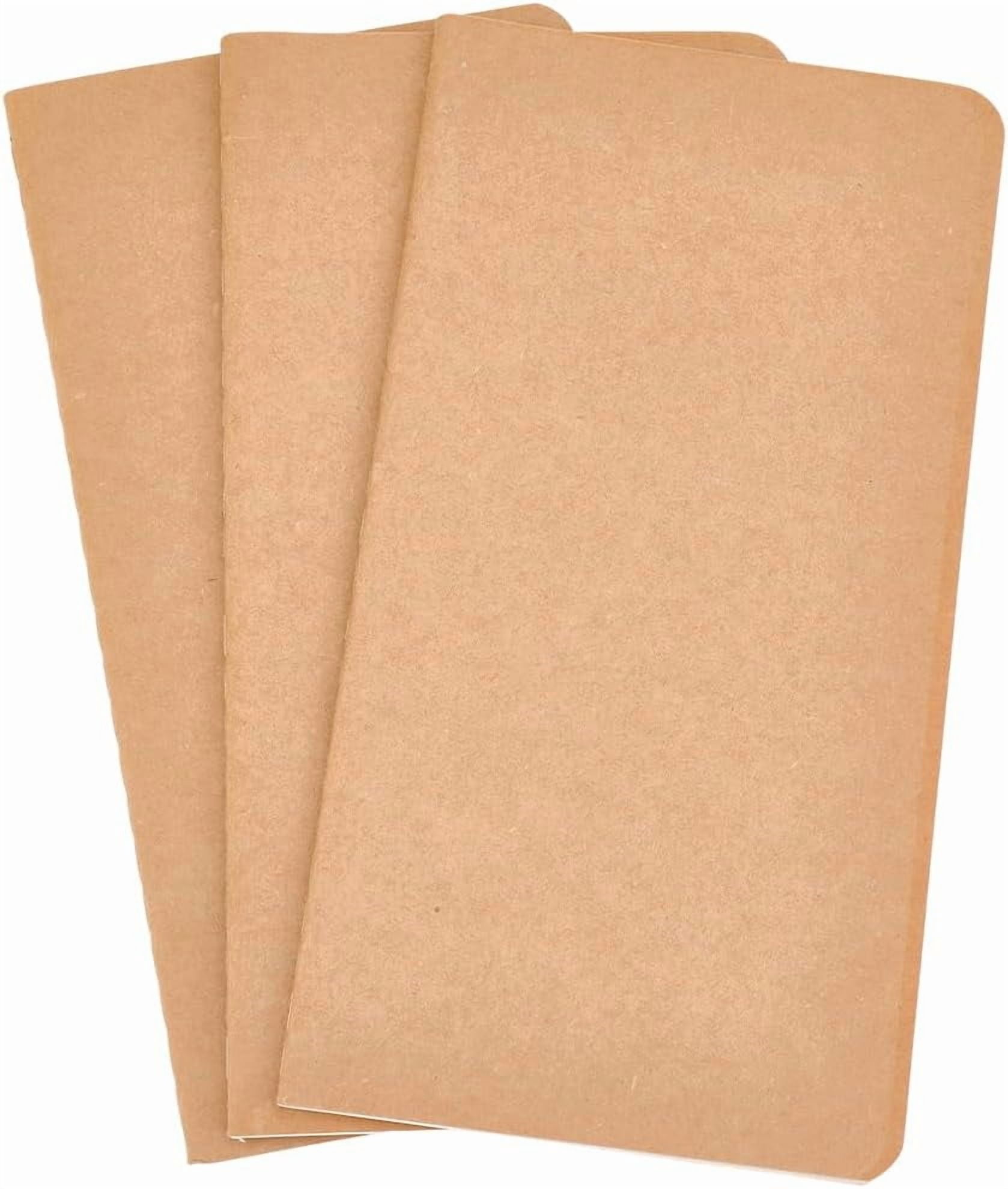 1Set 3Pcs Paper Blank Notebooks Travel Diary Rectangle Tan 210x110x6mm ...