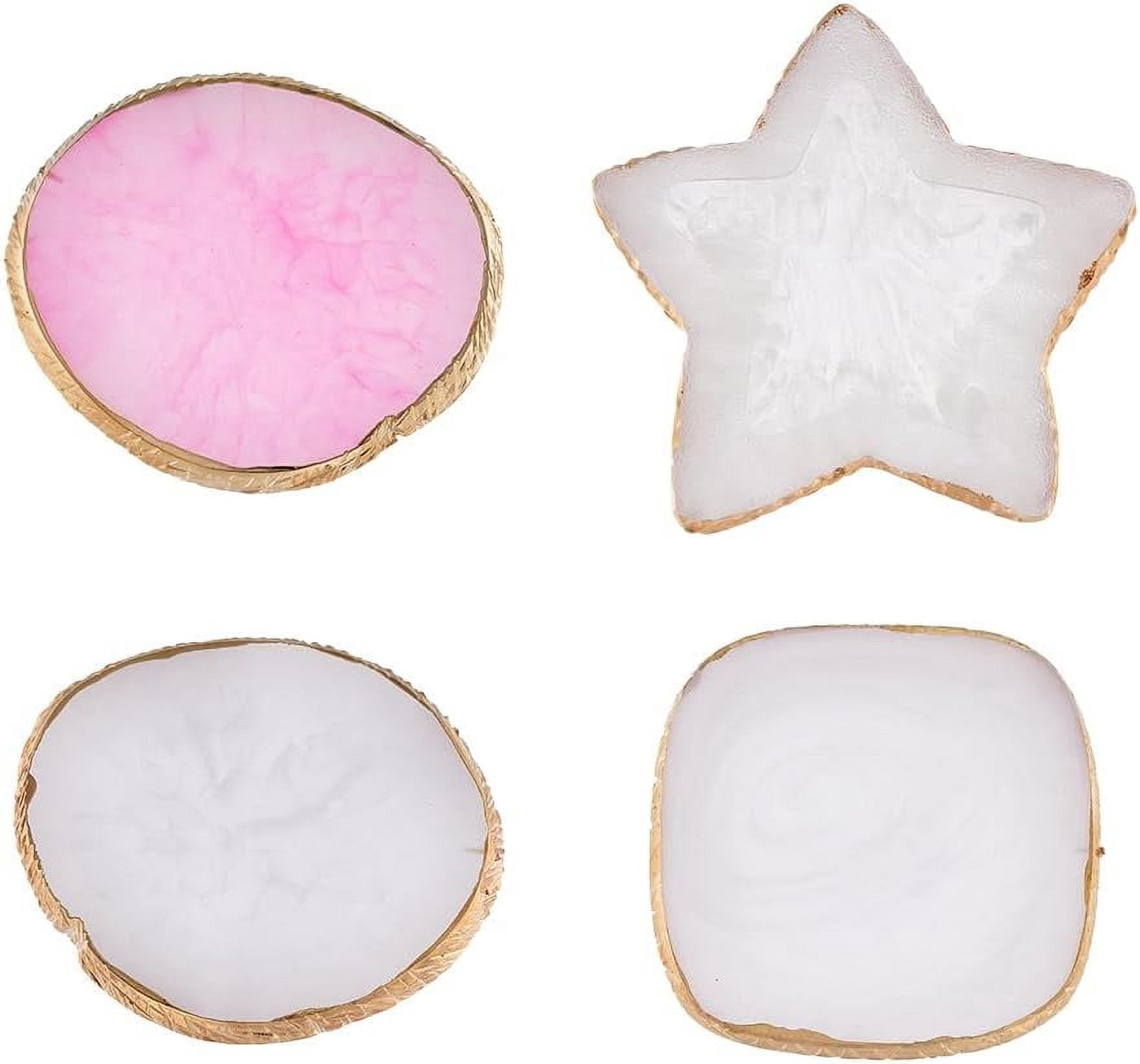 1Set 4 Pcs 4 Styles Resin Nail Art Palette Nail Mixing Palette Polish ...