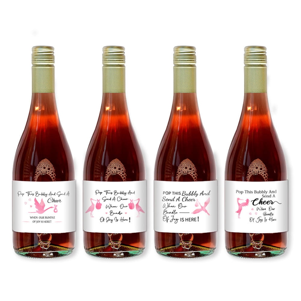 1Set 40 Sheets Heart Theme Coated Paper Adhesive Sticker Wine Bottle ...