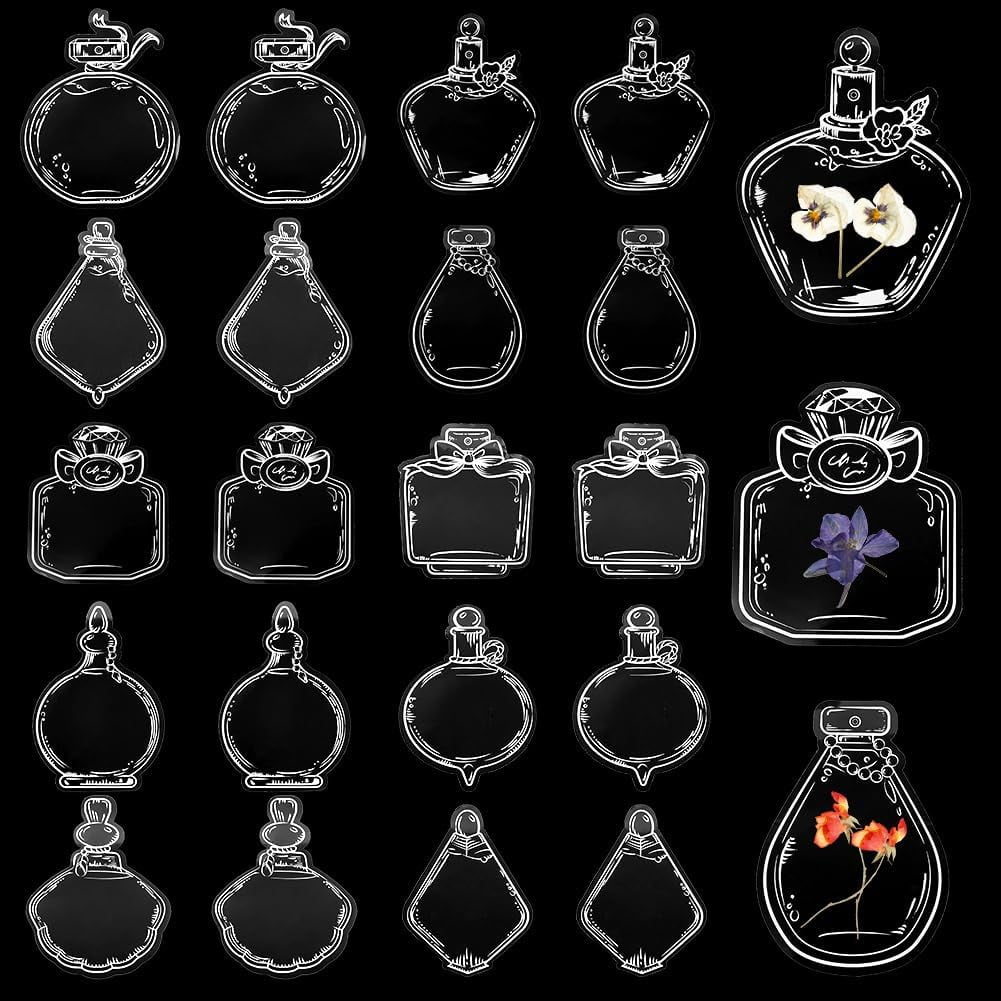 1Set 40Pcs 10 Styles Transparent Dried Flower Bookmarks Large Size ...